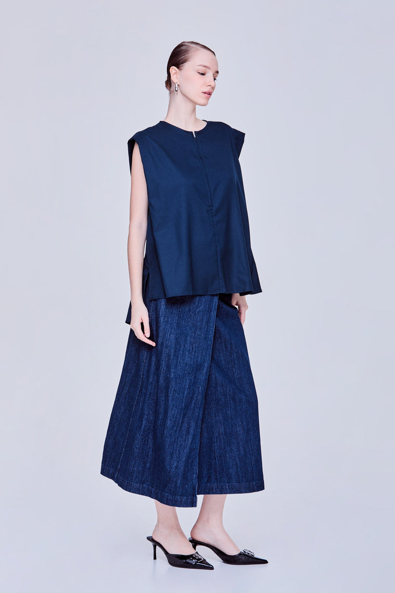 Sleeveless Boxy Top With Sash – SANS & SANS Malaysia