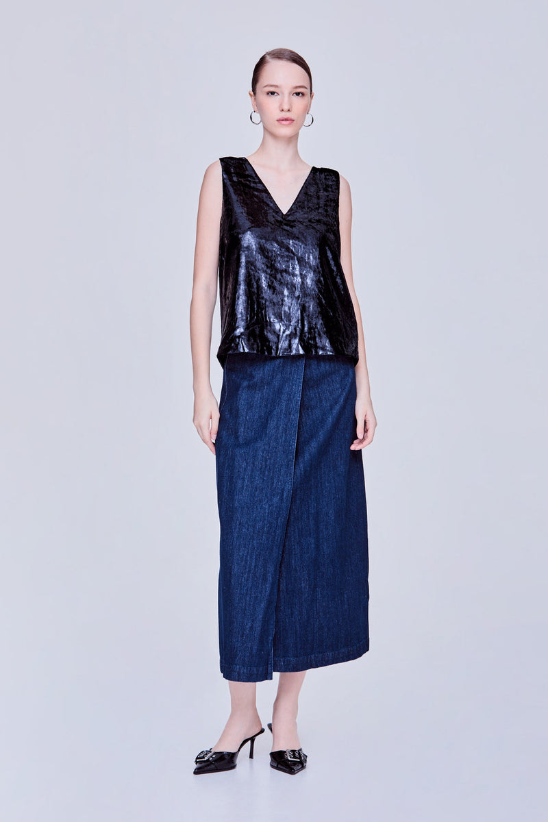 Metallic Fringe Textured Top – SANS & SANS Malaysia